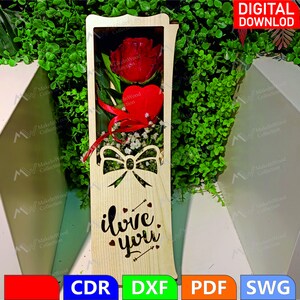 Rose Box Made of Wood, Grate Gift, Laser Cut Files, DXF, SWG Files ...