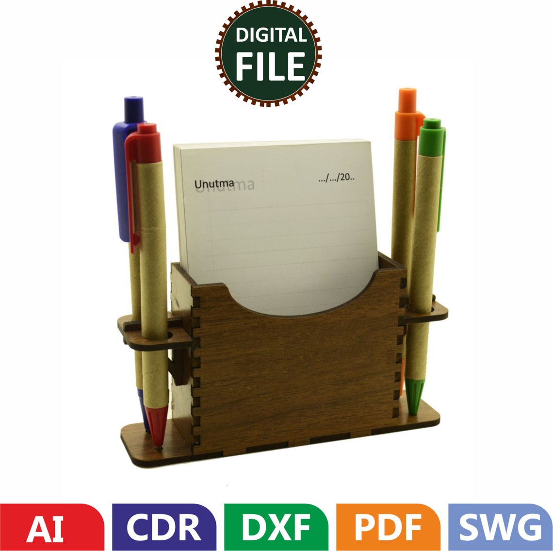 Cube Memo Pad Upright Memo Pad Office Rganizer Pen Holder - Etsy