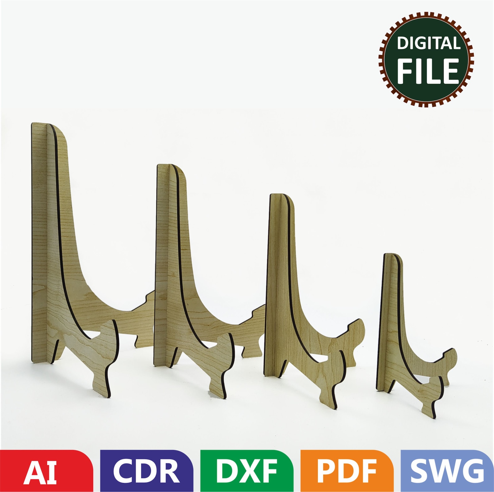 Easel Display SVG, Plate Stand Mini,glowforge and Cricut Easel Stand ...