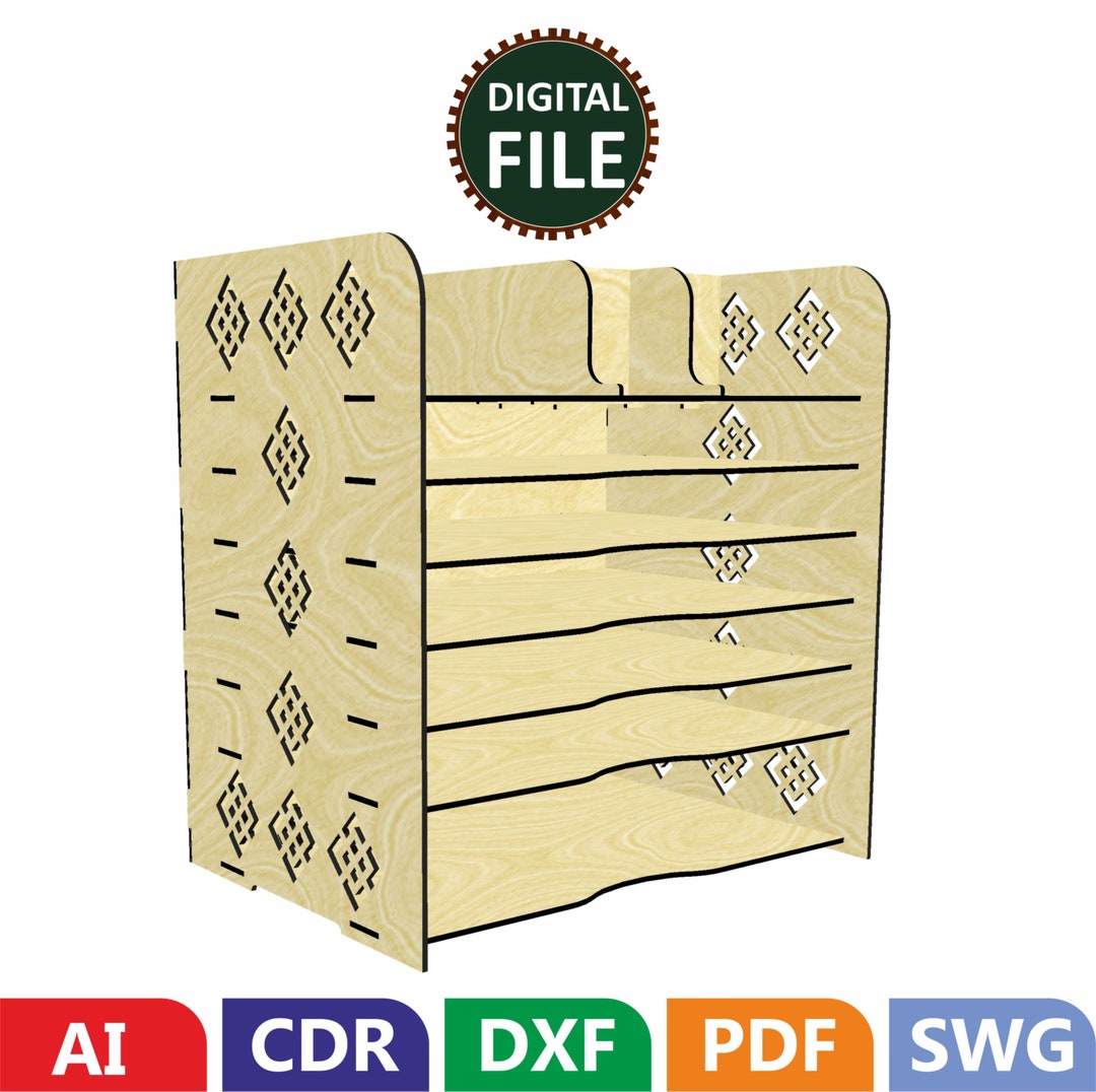Wooden Paper Racking and Pan Holder, Paper Racking SVG. Pen Holder Cut ...