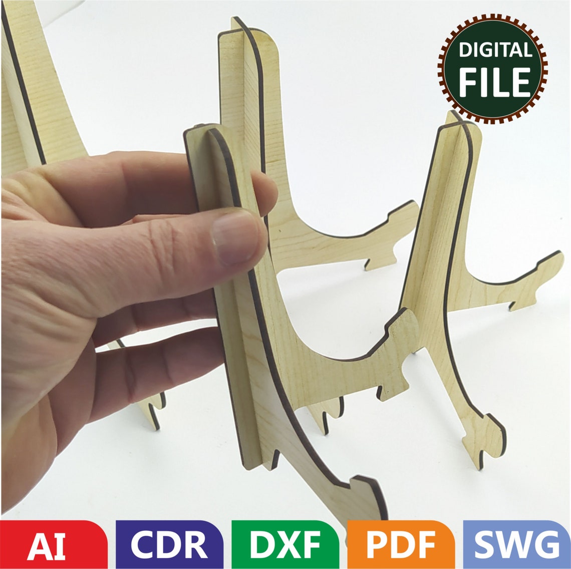 Easel Display SVG, Plate Stand Mini,glowforge and Cricut Easel Stand ...