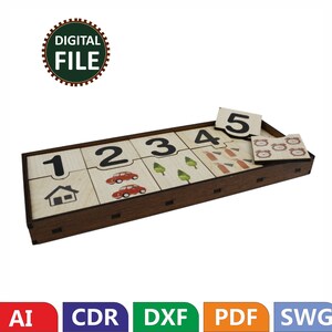 Learning Numbers Puzzle Learning Numbers Puzzle Svg Kids | Etsy