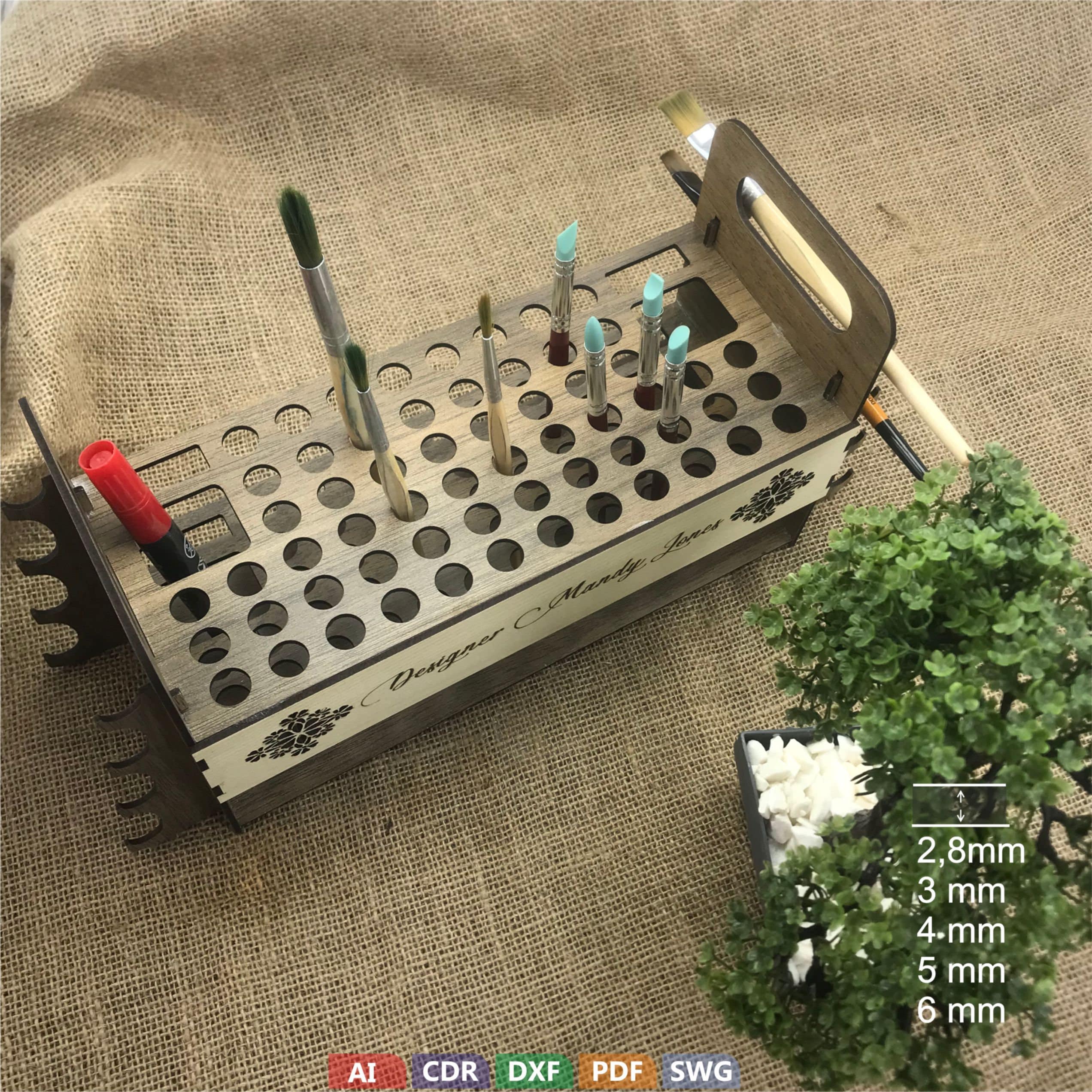 Pen Paintbrush Holder, Paintbrush Rack, Hobby Tool, Hobby Tool Rack ...