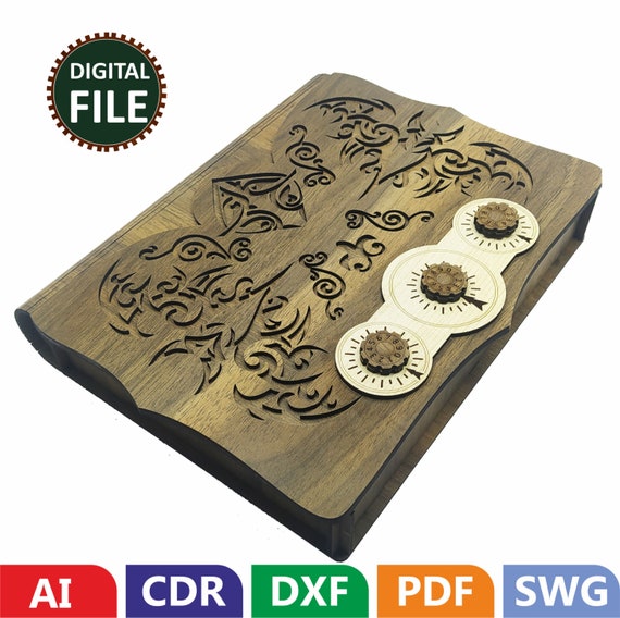 Wooden Code Box. 3mm 1/8inch 4mm 45mm 5mm Laser Cut Files - Etsy