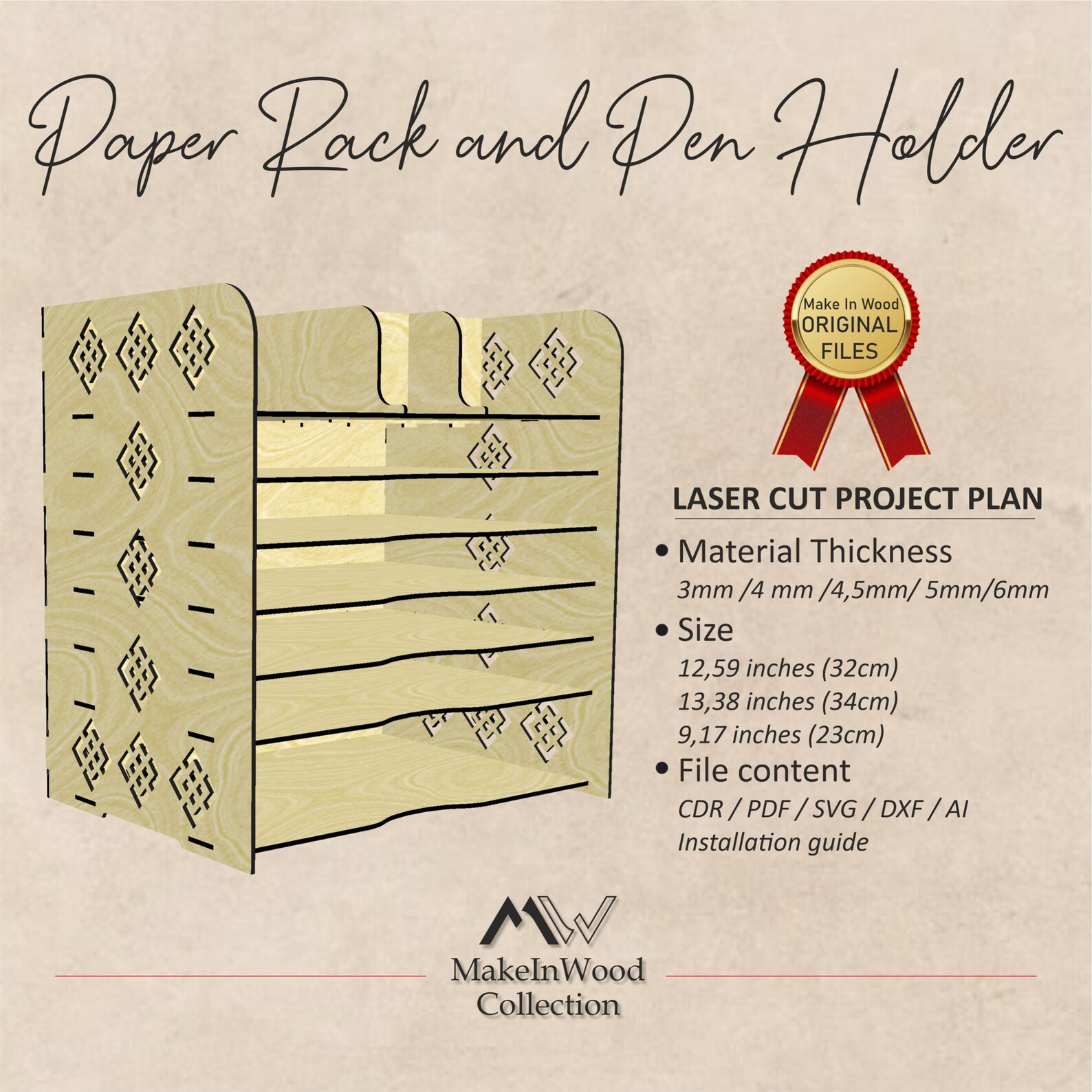 Wooden Paper Racking and Pan Holder Paper Racking SVG. Pen - Etsy