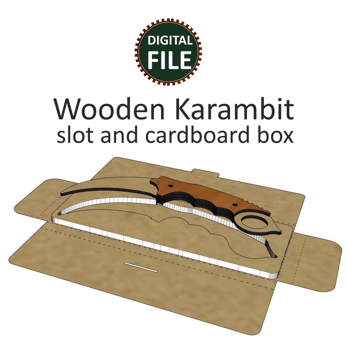 DIY Wooden Karambit Knife and Display Download Cdr Dxf Pdf | Etsy