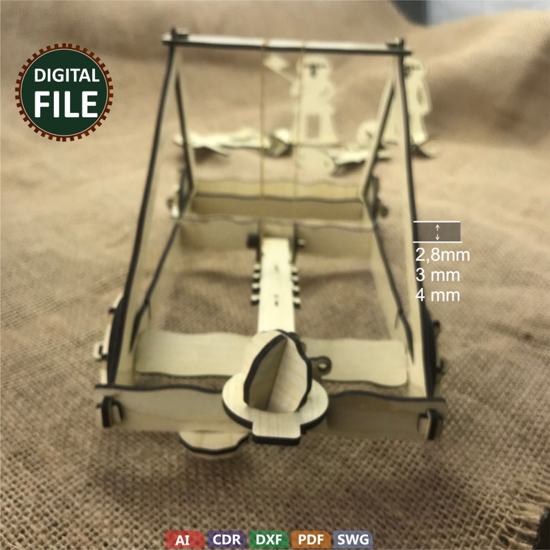 Catapult Laser Cut Files Vector Laser Cut Dxf Model | Etsy