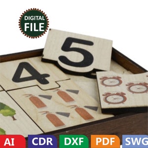 Learning Numbers Puzzle Learning Numbers Puzzle Svg Kids | Etsy