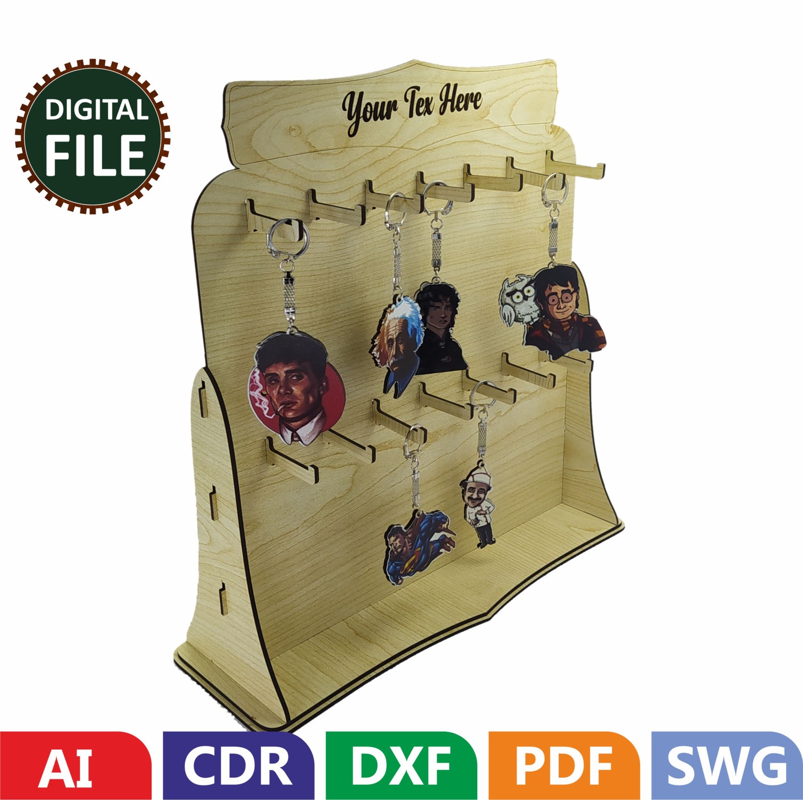 Keychain, Collar Display, Digital File, SVG, PDF, Instant Download ...