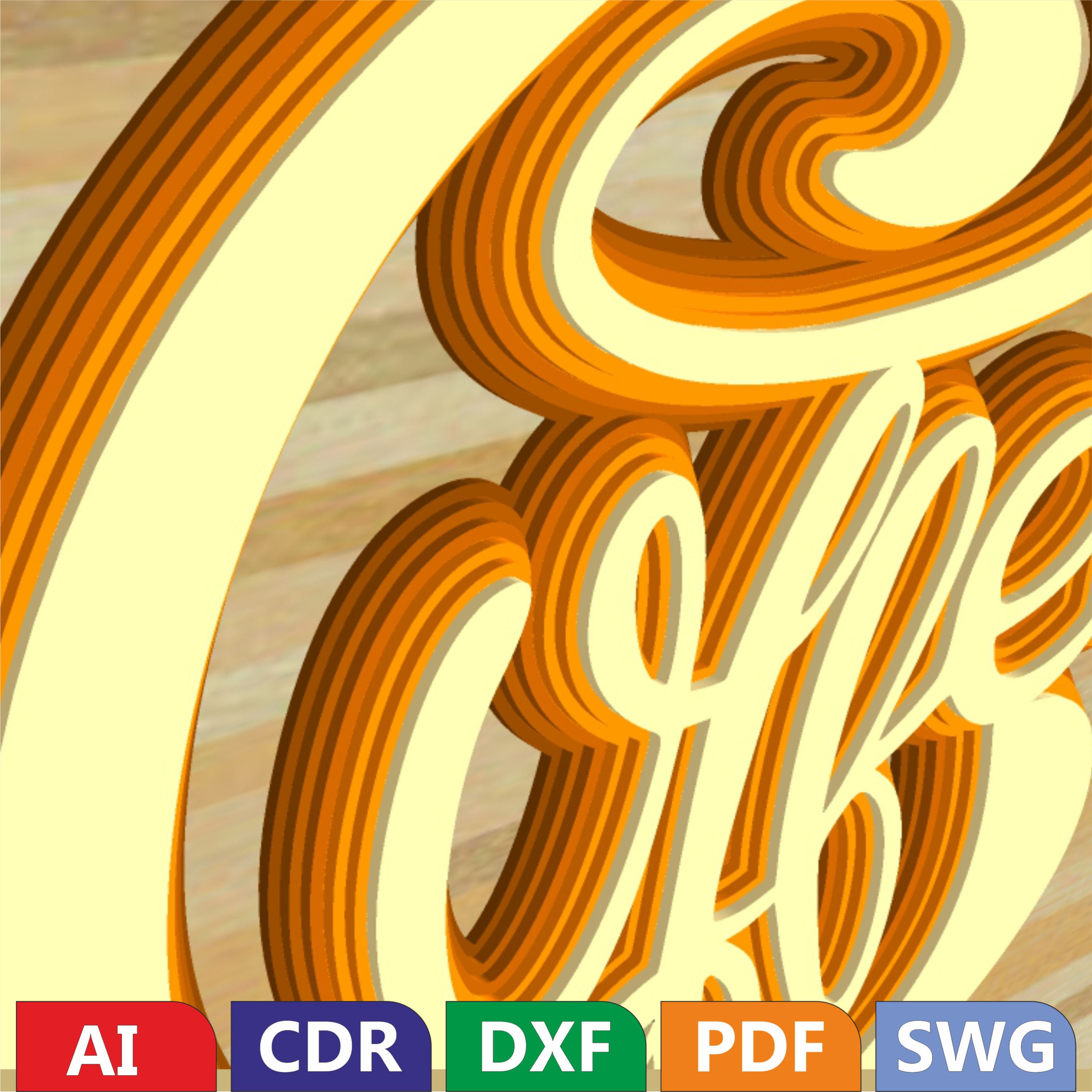 Coffee 3D Zentangle Svg Files, Multilayer Panel for Laser Cutting, SVG ...