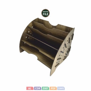 Laser Cut, Office Desktop Stationery Rack, Letter Magazine File Folder ...