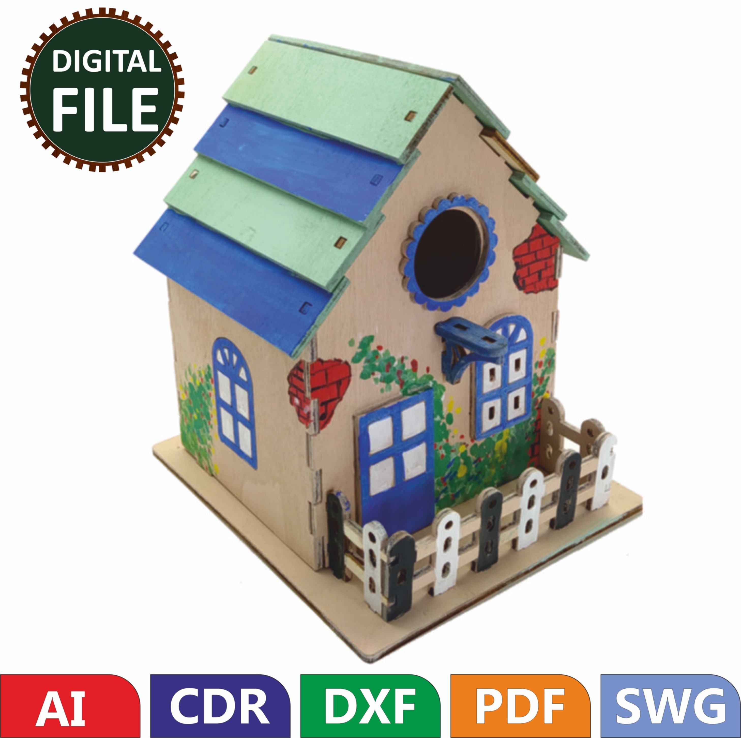 Fable Bird Haus Svg Vector Projects for CNC Router and Laser - Etsy