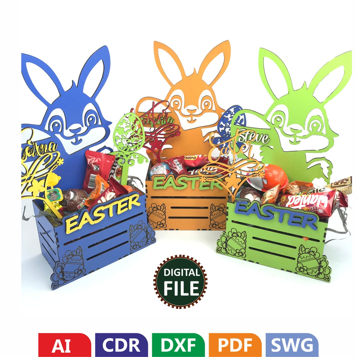 Easter Crate Svg Easter Treats Box Svg Digital Download - Etsy