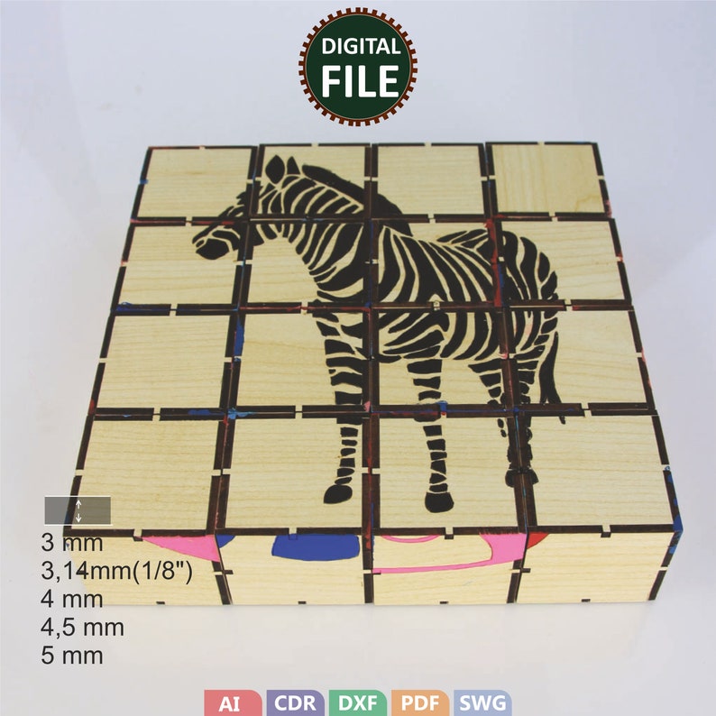 Decorative Cubes, 3d Puzzle Svg, Digital File, Wooden Puzzle, Toy ...
