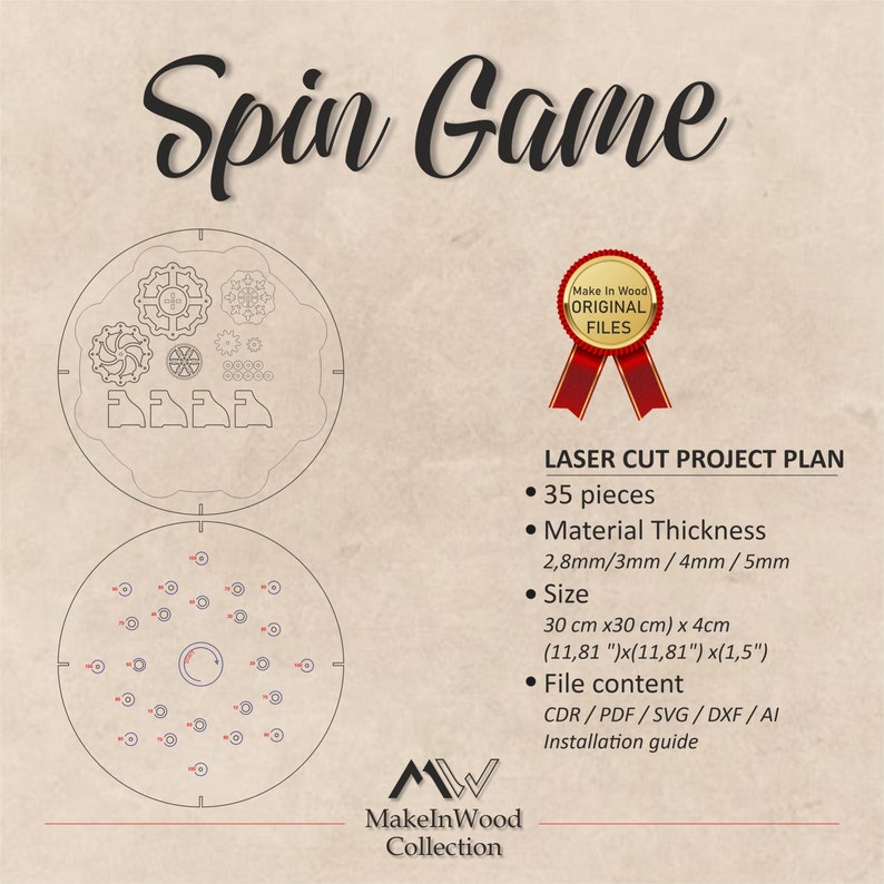 Spin Game Spin Game Plan Spin Game Svg Spin Tops Wooden - Etsy