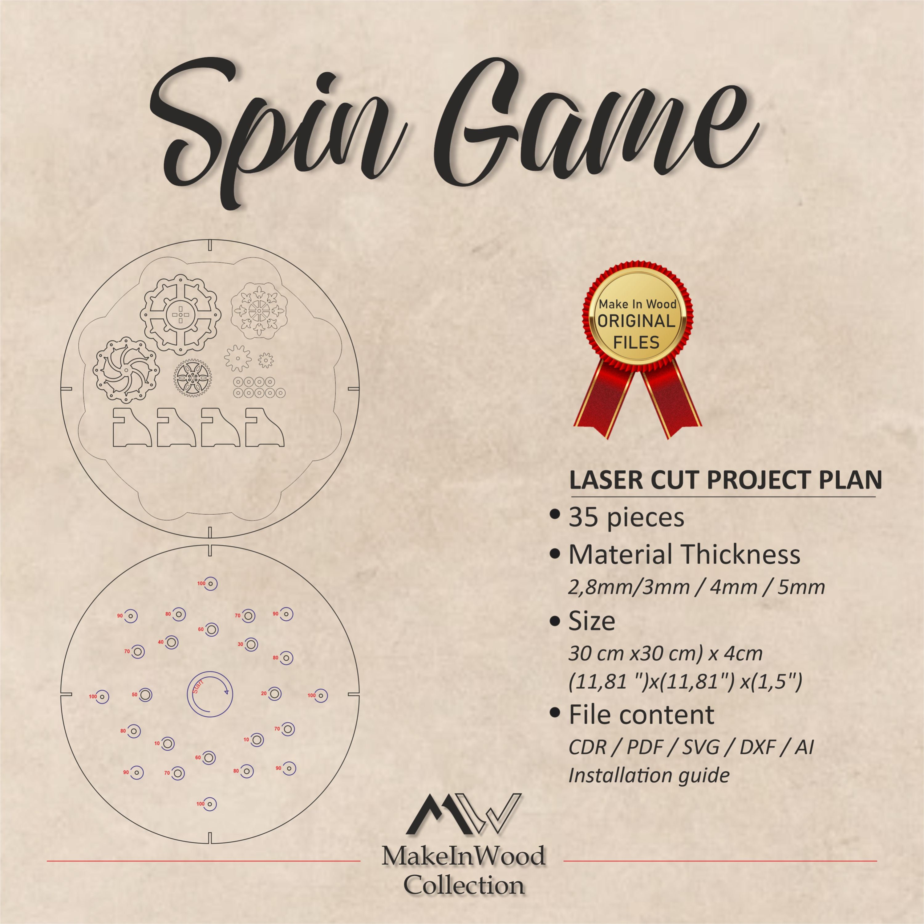Spin Game, Spin Game Plan, Spin Game Svg, Spin Tops, Wooden Spin, Point ...