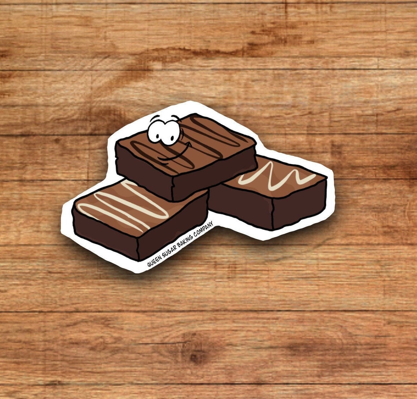 Vinyl sticker Brownie Sticker Food sticker Dessert sticker | Etsy