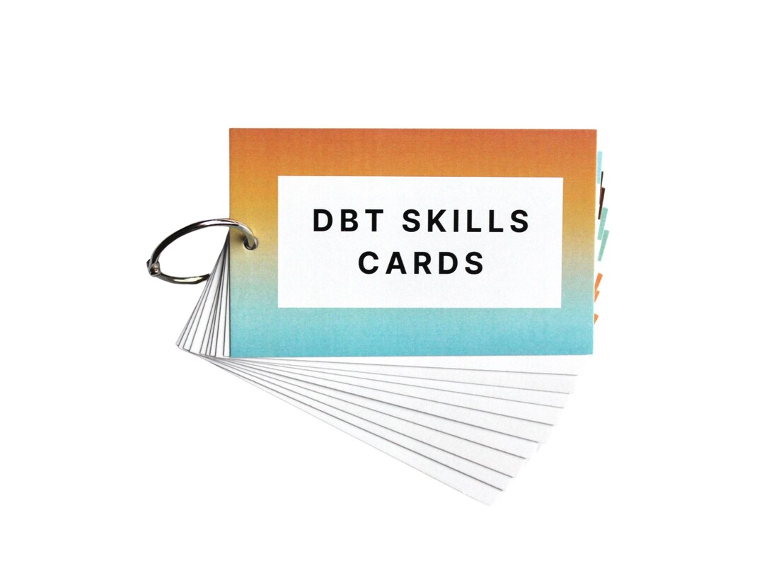 DBT Skills Cards BPD, Dialectical Behavioural Therapy, Psychotherapy ...