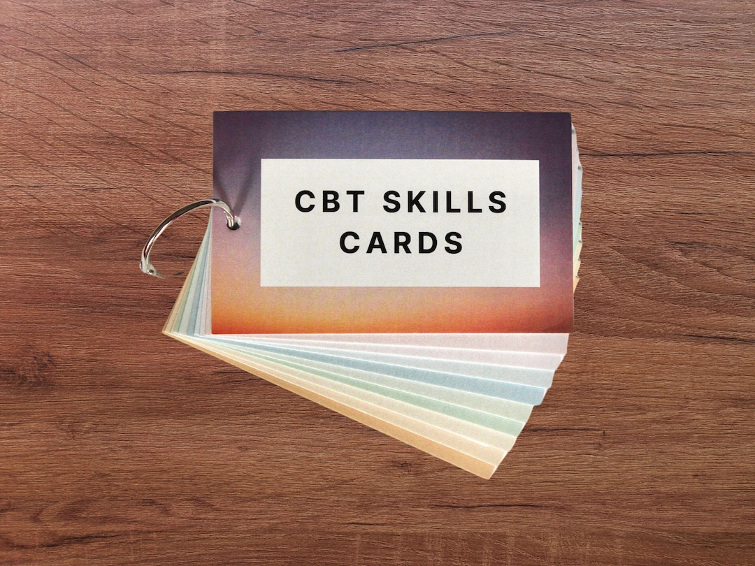 CBT Skills Cards Anxiety Depression Stress OCD BPD Cognitive ...