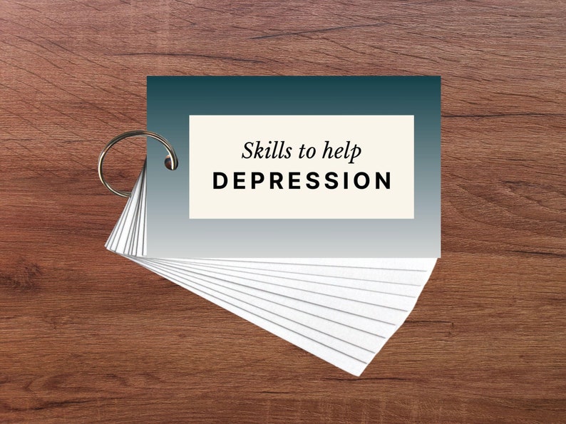 Depression Skills Cards | Coping & Mood Support Tools | Portable ...