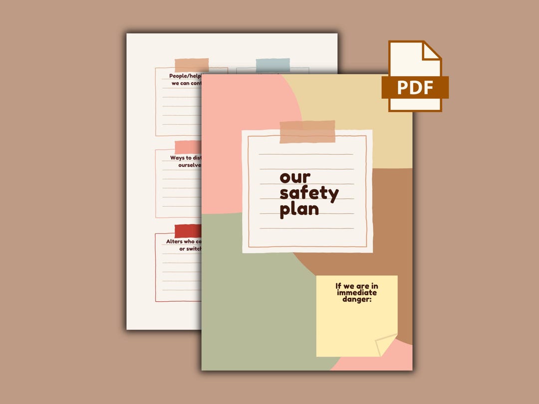 DID OSDD Crisis Plan: System Safety Template (pdf/digital Download) - Etsy