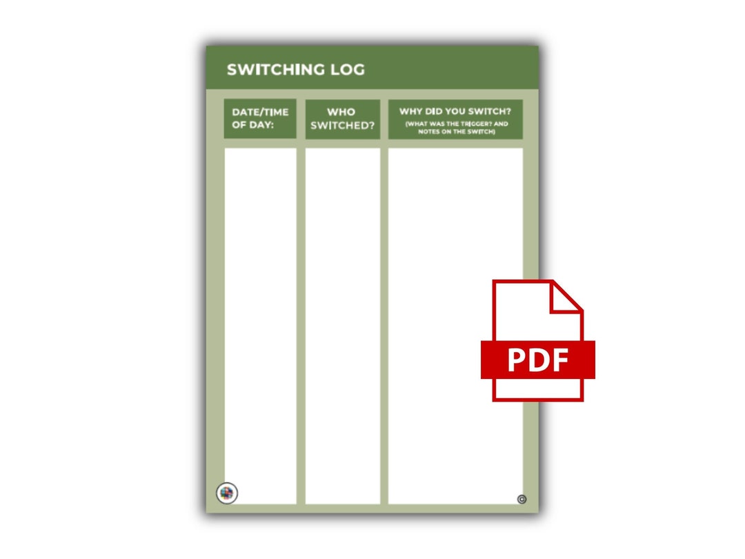 Switching Log Template for DID & OSDD Systems-digital Download - Etsy