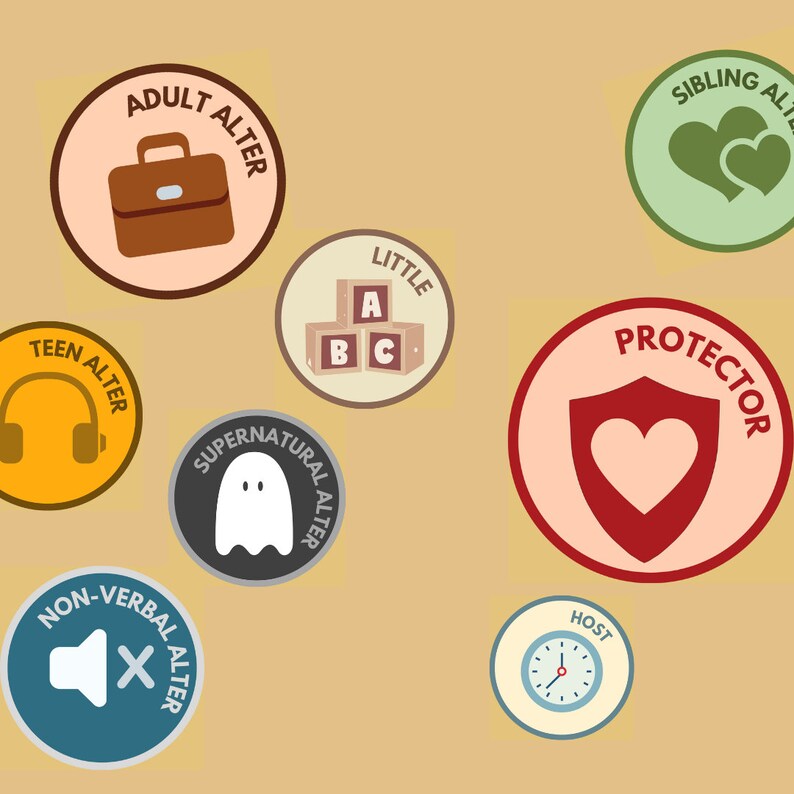 Alter Type Stickers DID OSDD Systems Multiplicity - Etsy