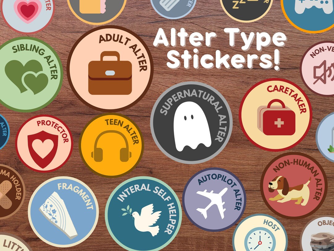 Alter Type Stickers: DID OSDD System Journal Stickers - Etsy