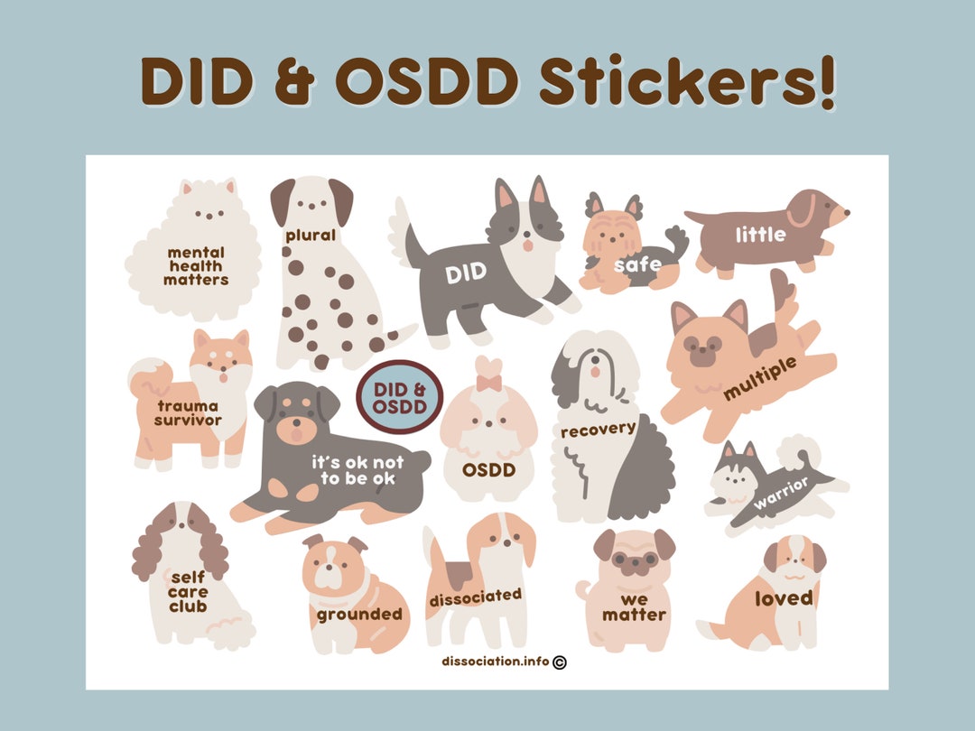DID & OSDD Stickers dissociative Identity Disorder, Other Specifed Dissociative Disorder ...