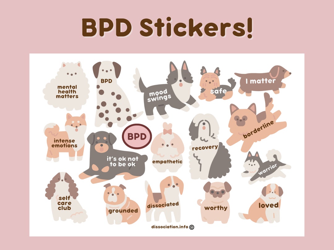 BPD Stickers borderline Personality Disorder, EUPD, Mental Health ...