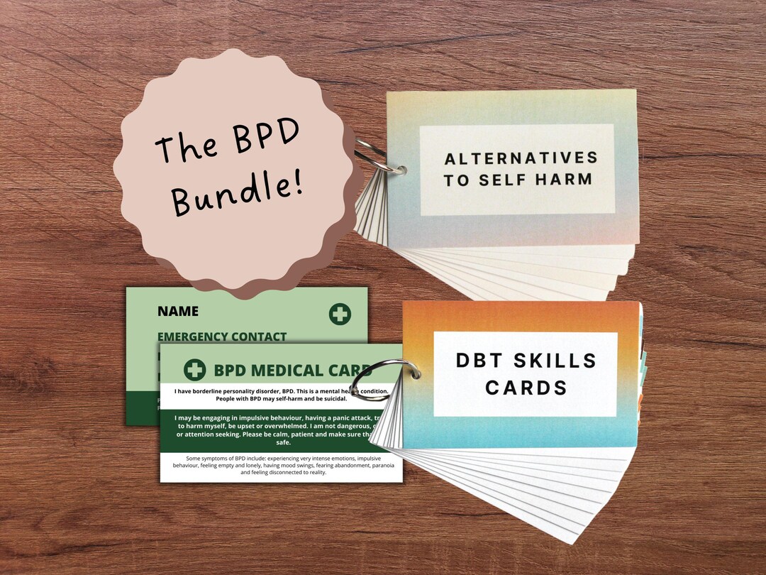BPD Bundle | DBT Skills Cards & Self-harm Alternatives - Etsy
