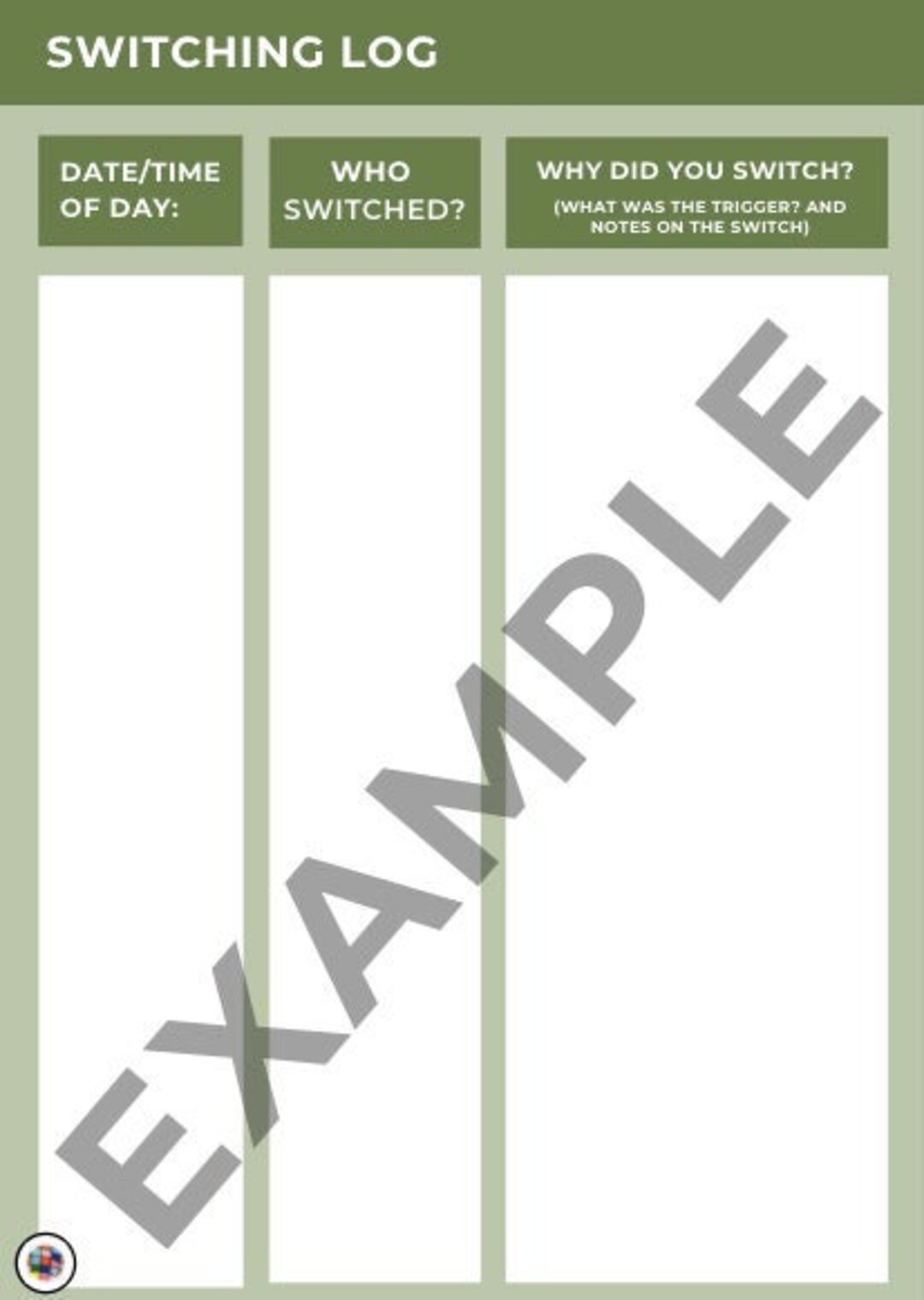 X3 Switching Log Templates for DID & OSDD Systems - Etsy