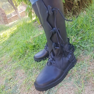 COSSACK Viking, Slavic High Boots, Leather Renaissance Boots - Etsy