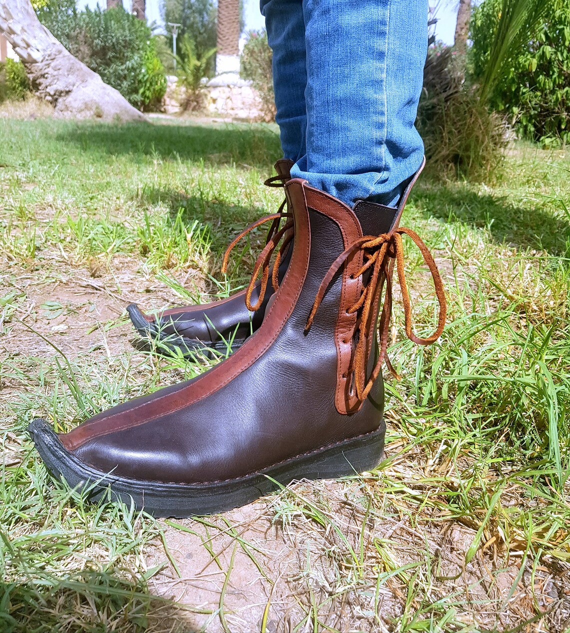 Medieval Handmade Leather Boots Viking Leather Shoes - Etsy