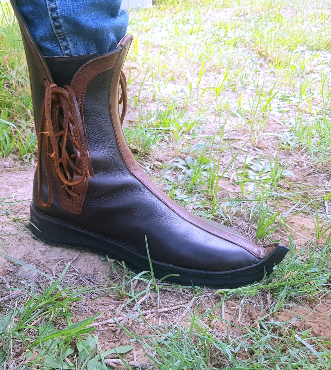 Medieval Handmade Leather Boots Viking Leather Shoes - Etsy
