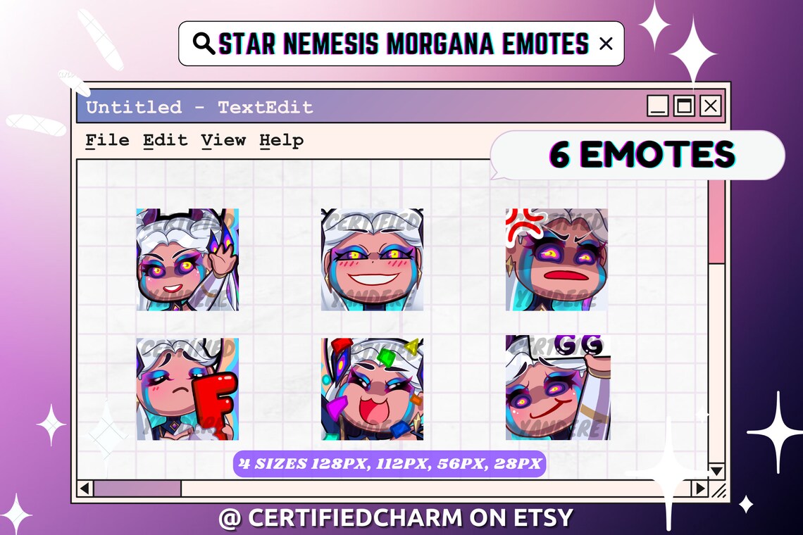 League of Legends Star Nemesis Morgana Emotes Twitch/discord | Custom ...