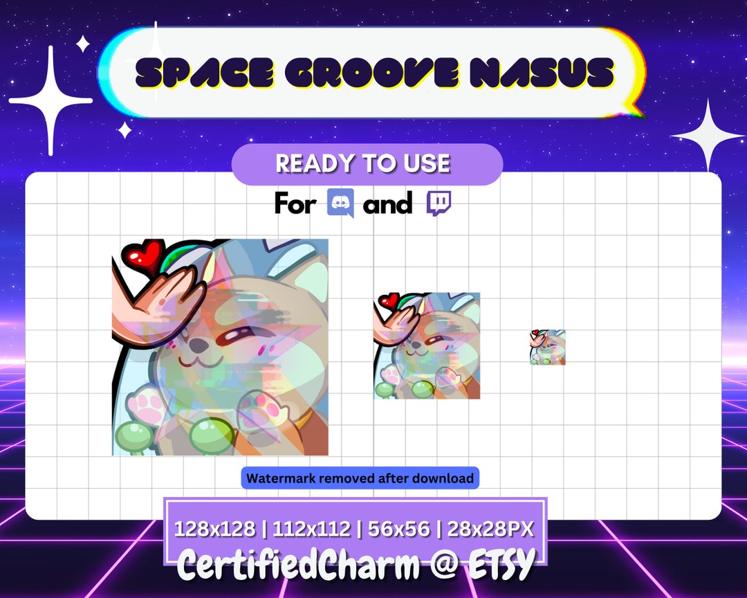 Cute Space Groove Nasus Emote for Twitch/discord | Premade Custom Twitch Emote | Gaming ...
