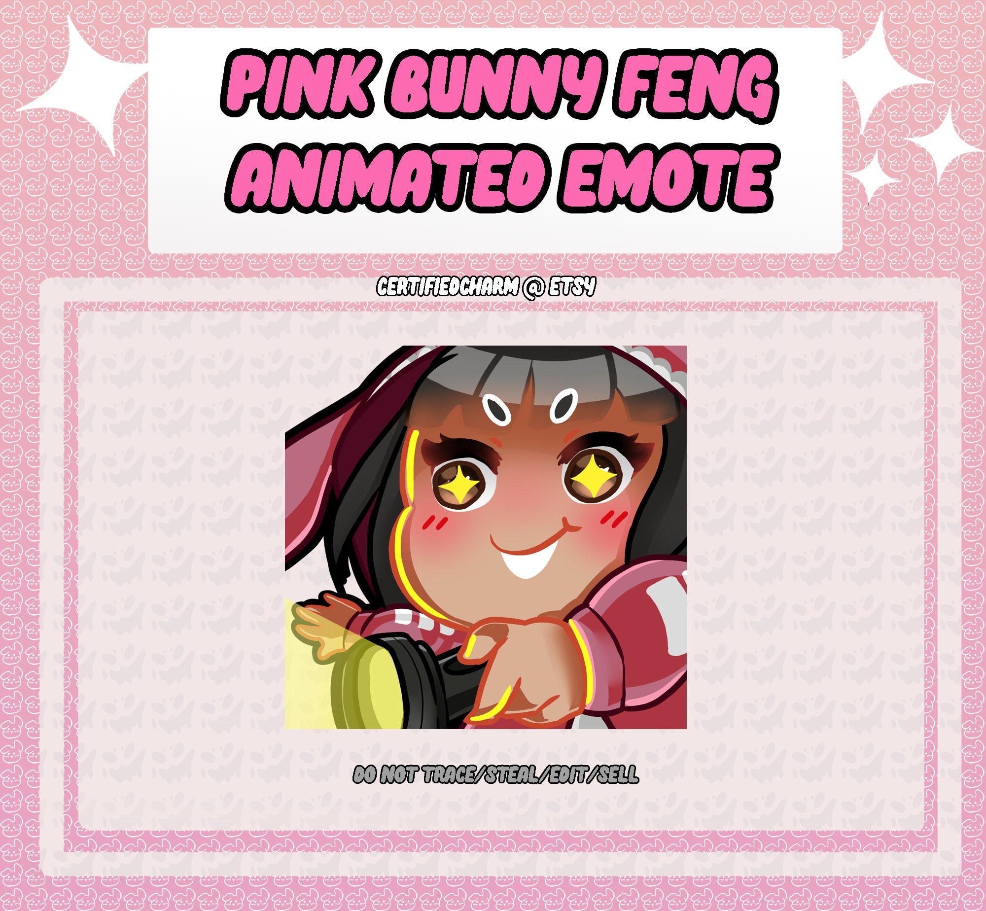 Pink Bunny Feng Min {dead by Daylight} Twitch Animated Emote - Etsy