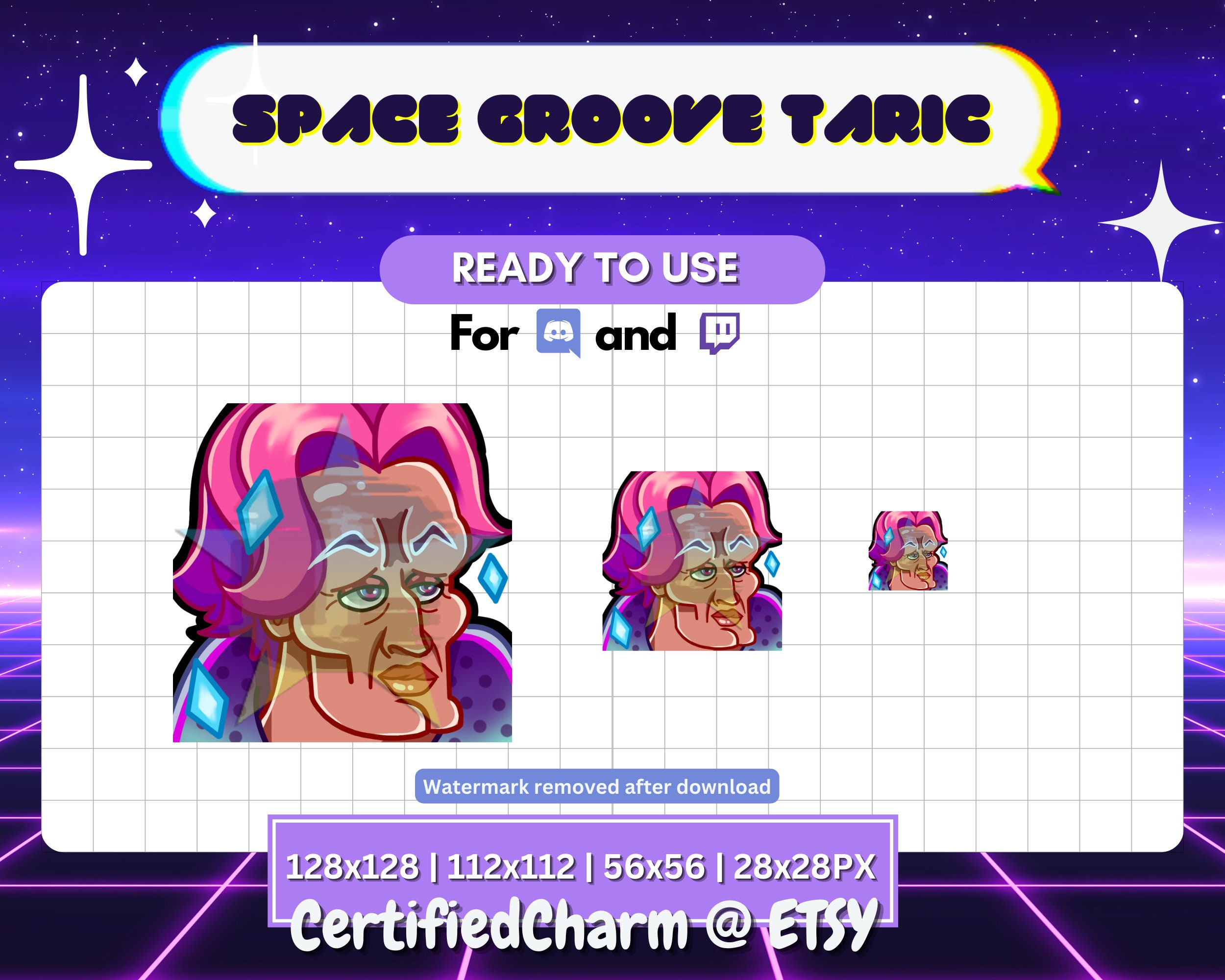 Cute Space Groove Taric Emote for Twitch/discord Premade - Etsy
