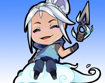 Champions 2022 Jett Diff Valorant Spray Waterproof Sticker - Etsy