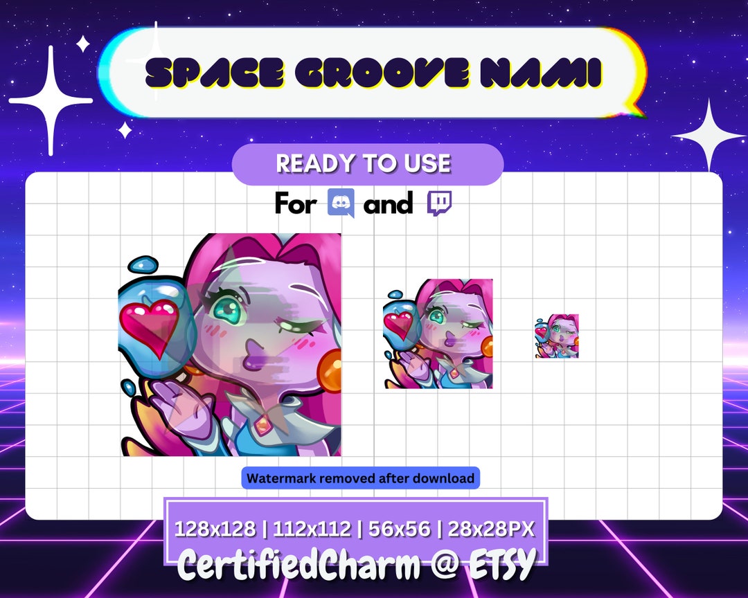 Cute Space Groove Nami Emote for Twitch/discord | Premade Custom Twitch ...