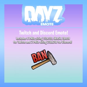 Ban Hammer Dayz Emote for Twitch Twitch Emote Discord Emote Dayz Emote ...
