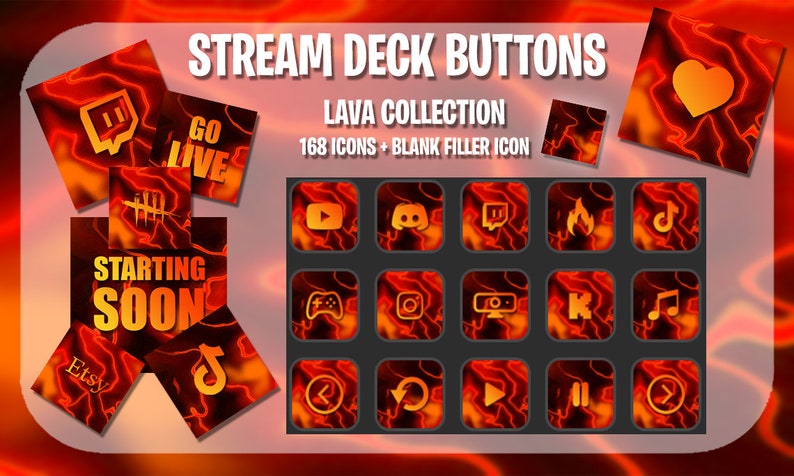 Lava Stream Deck Icons: 336 Elgato Buttons (digital Download) - Etsy