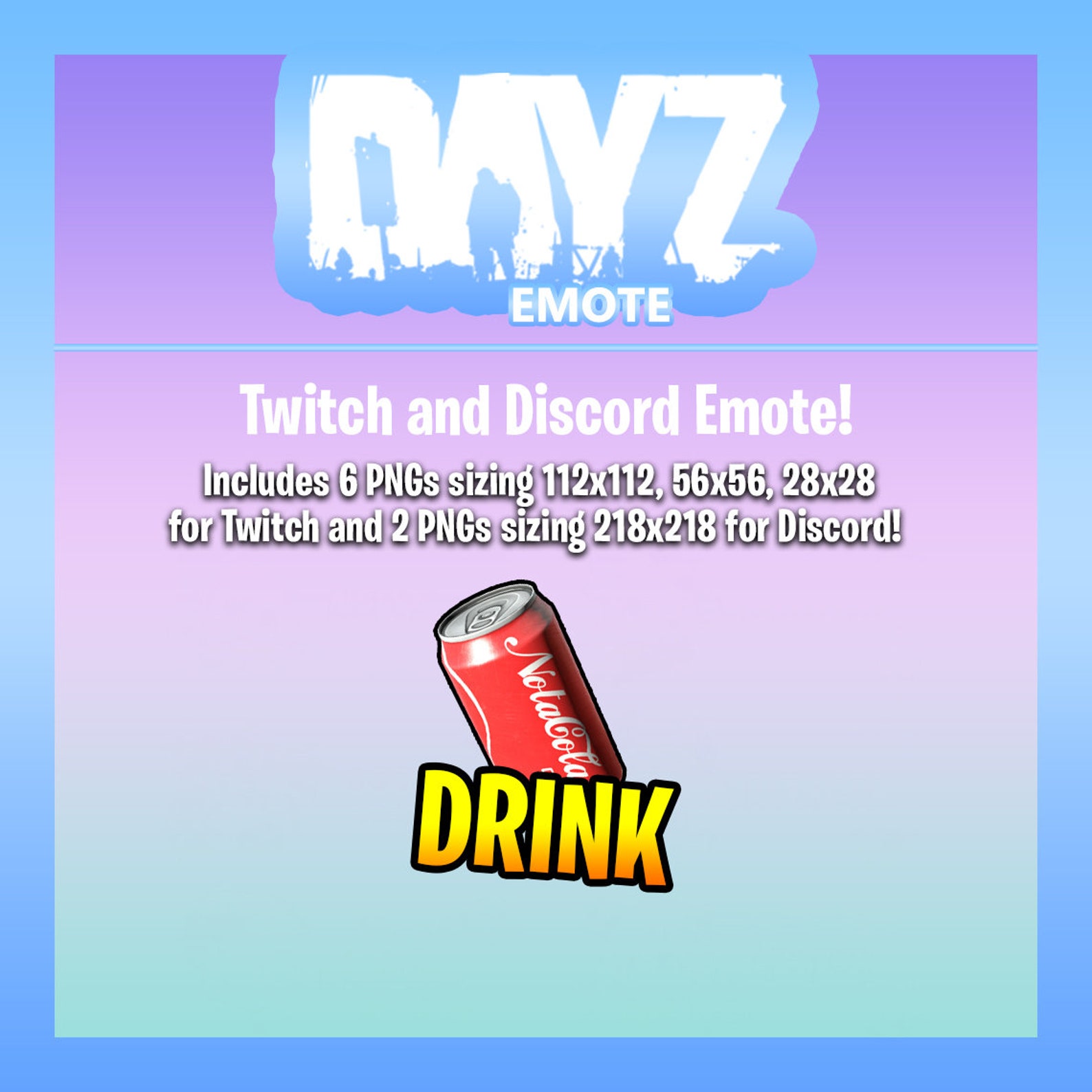Drink Dayz Emote for Twitch Twitch Emote Discord Emote Dayz Emote Emote ...