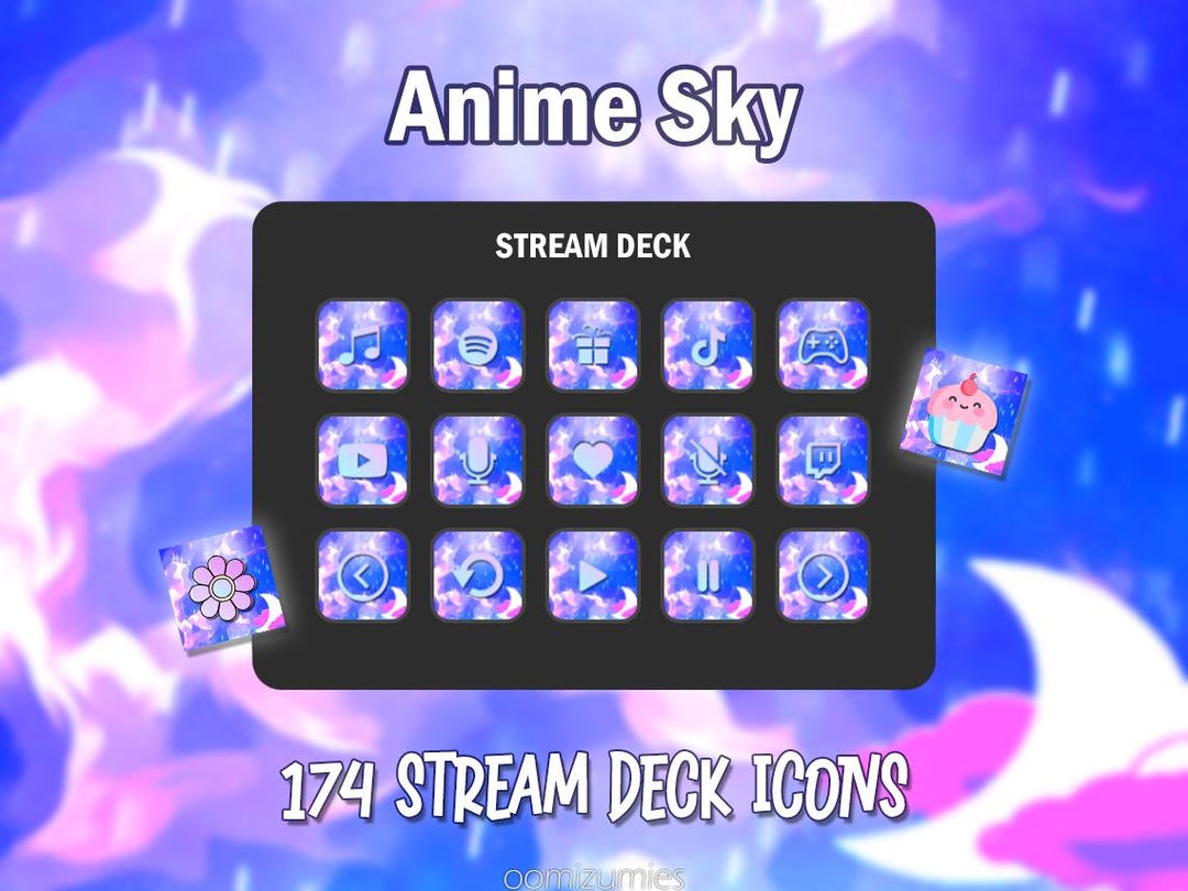 Anime Moon Stream Deck Icons: 174 Elgato Buttons (digital Download) - Etsy