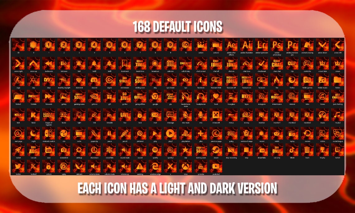 Lava Stream Deck Icons: 336 Elgato Buttons (digital Download) - Etsy