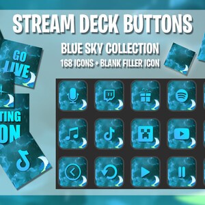 Blue Sky Moon Stream Deck Icons: 168 Elgato Buttons (digital Download ...