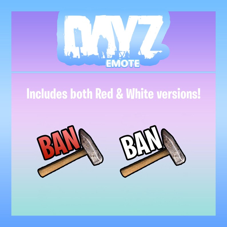 Ban Hammer Survival Game Emote for Twitch Twitch Emote Discord Emote ...