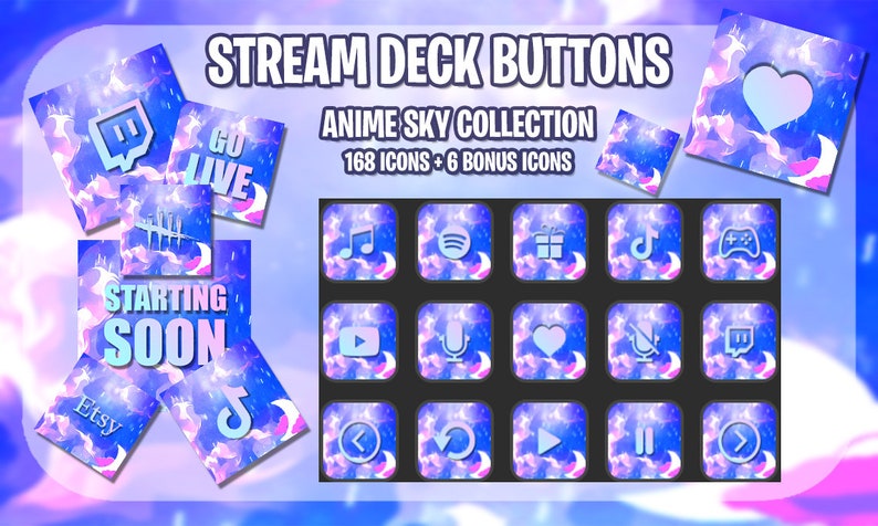 Anime Moon Stream Deck Icons: 174 Elgato Buttons (digital Download) - Etsy