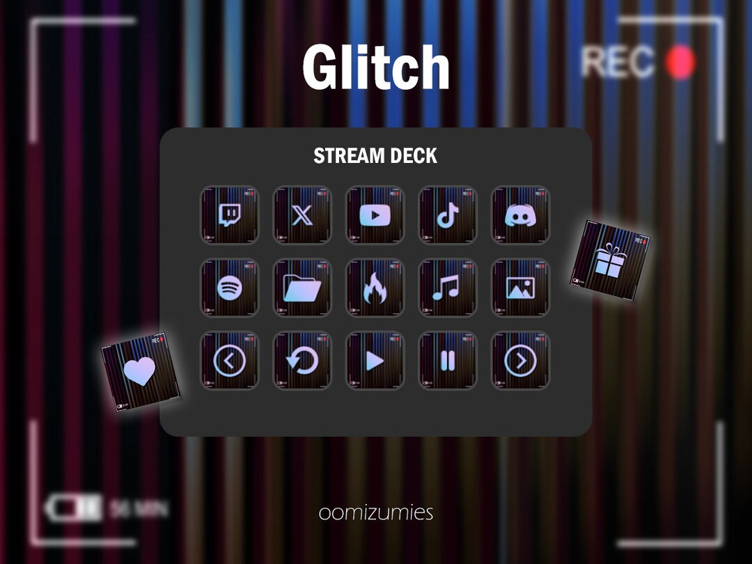 Glitch Stream Deck Icons | Stream Deck Buttons | Static Stream Deck ...